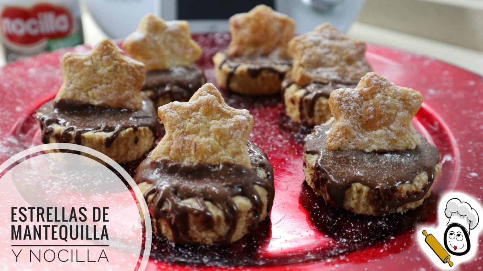 Galletas Estrella de Mantequilla y Nocilla con Thermomix: Receta Fácil ...